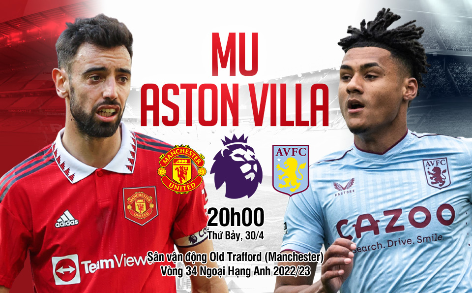 Trực tiếp bóng đá MU vs Aston Villa Ngoại hạng Anh hôm nay