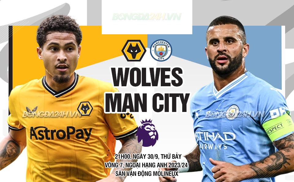 Kết quả bóng đá Wolves vs Man City Ngoại hạng Anh hôm nay