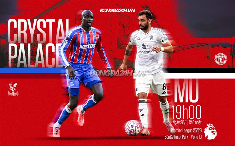 Trực tiếp bóng đá Crystal Palace vs MU Ngoại hạng Anh hôm nay