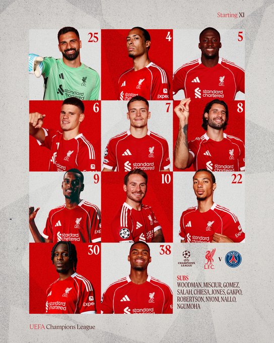 Trực tiếp bóng đá Liverpool vs PSG Champions League hôm nay