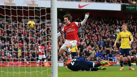 Wenger tán thưởng bàn thắng đẹp như mơ của Tomas Rosicky